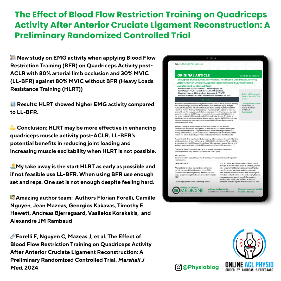 New study accepted: The Effect of Blood Flow Restriction Training on ...